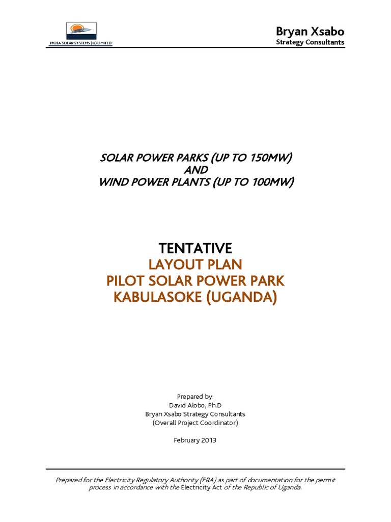 Kabulasoke Solar Power Park Layout Plan | PDF | Solar Power | Photovoltaics