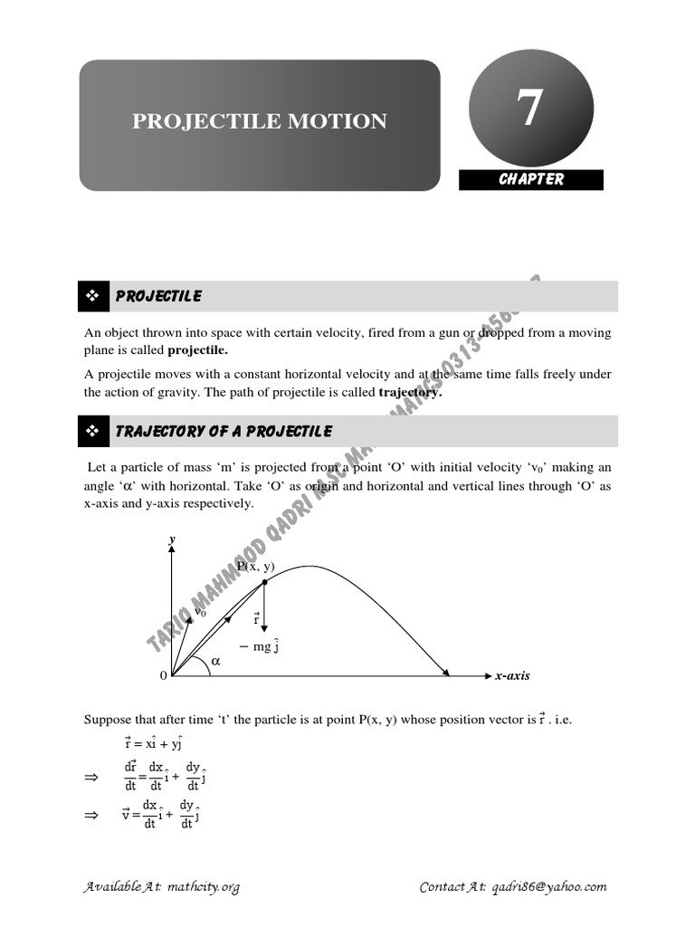 Ch07 Projectile Motion PDF | PDF | Teaching Methods & Materials