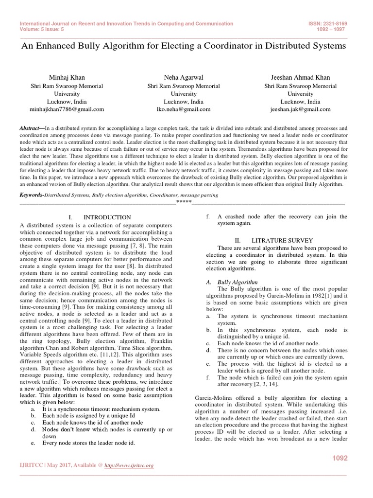 206 1496648425 - 05-06-2017 PDF | PDF | Distributed Computing | Algorithms