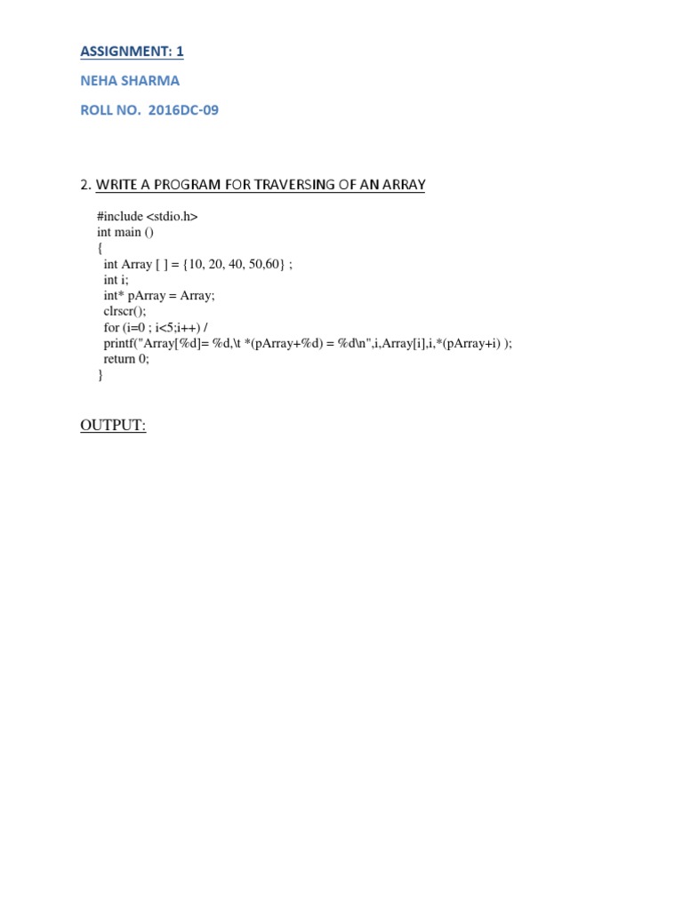 Program For Traversing | PDF