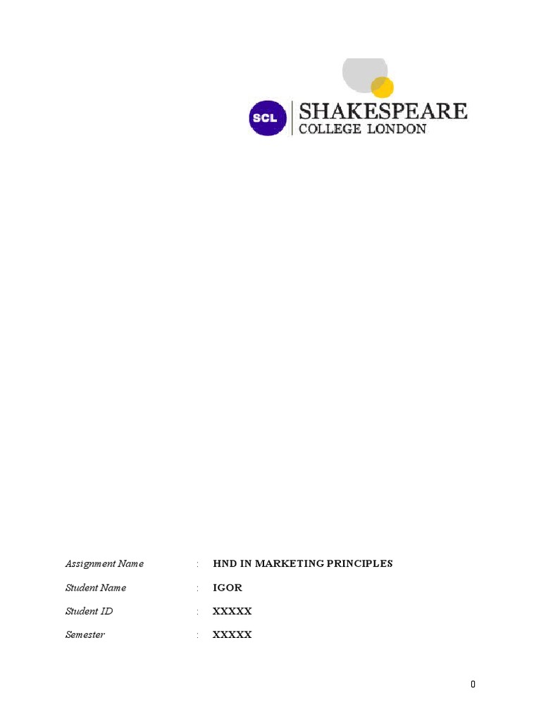 Assignment Marketing Principles | PDF