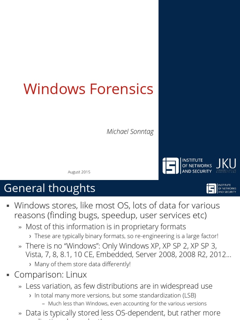Windows Forensics | PDF | Windows Registry | Computer File