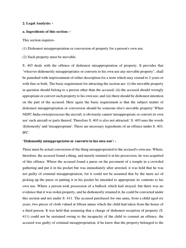 Indian Penal Code | PDF | Conversion (Law) | Theft