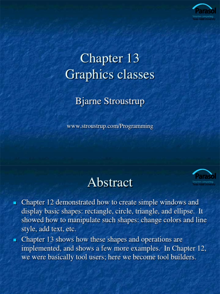 Graphics Classes: Bjarne Stroustrup | PDF | Graphical User Interfaces | Matrix (Mathematics)