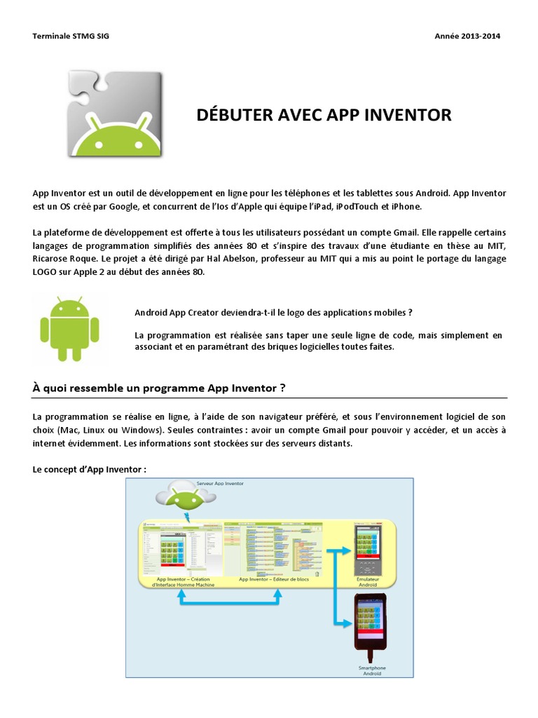 Guide App Inventor: Débuter en Programmation Android | PDF | Android ...