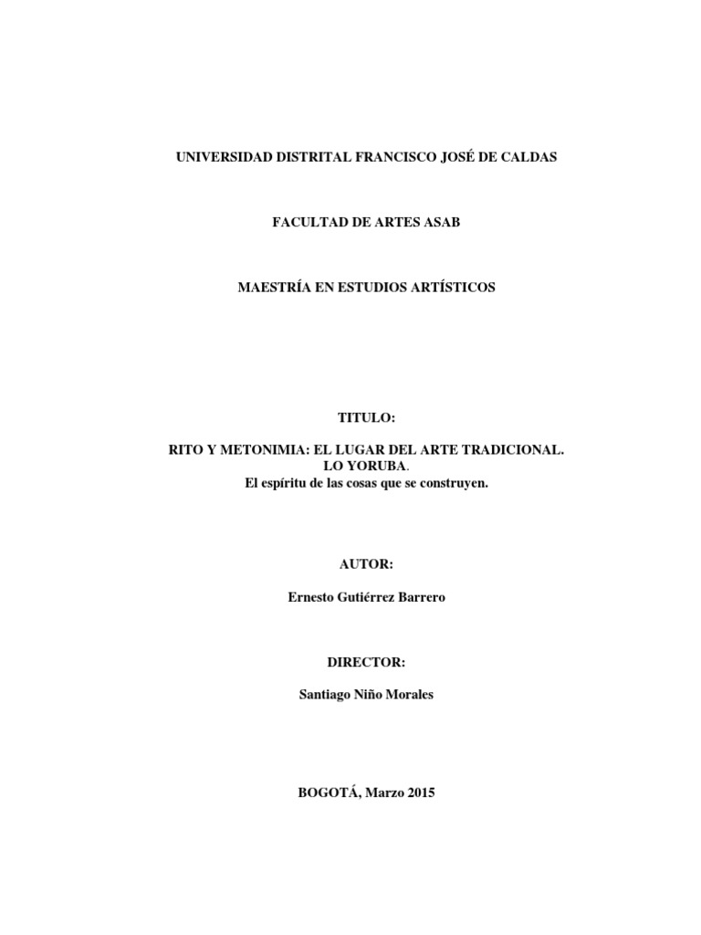 Ernesto Gutierrez Barrero-Rito y Metonimia-El Lugar Del Arte ...