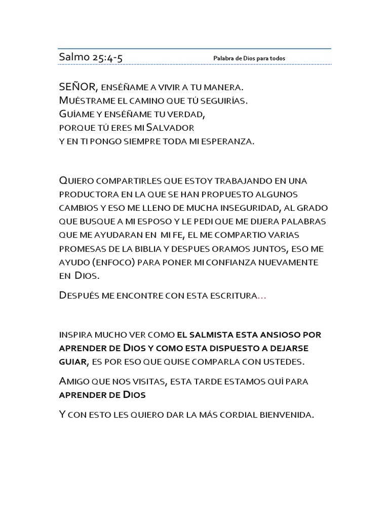 Salmo 25 | PDF | Salmos | Textos Religiosos