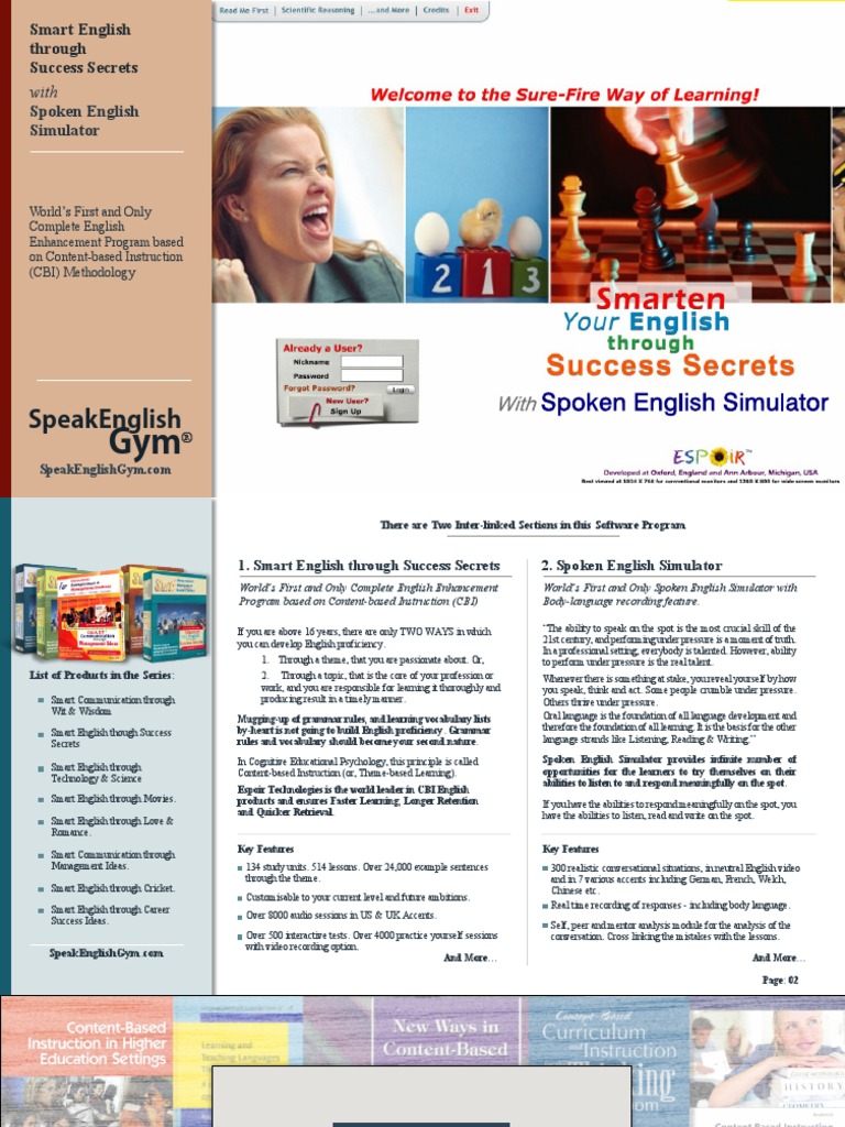 Smart English Through Success Secrets & Spoken English Simulator | PDF ...