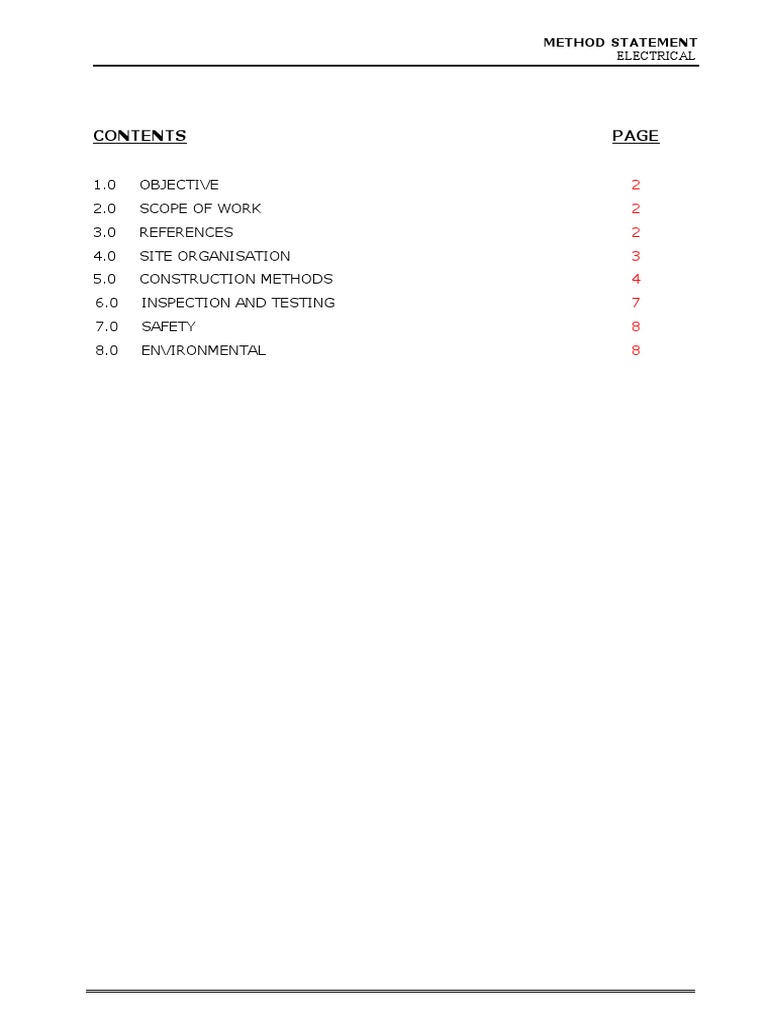 Installation of Electrical Conduits: A Comprehensive Method Statement ...