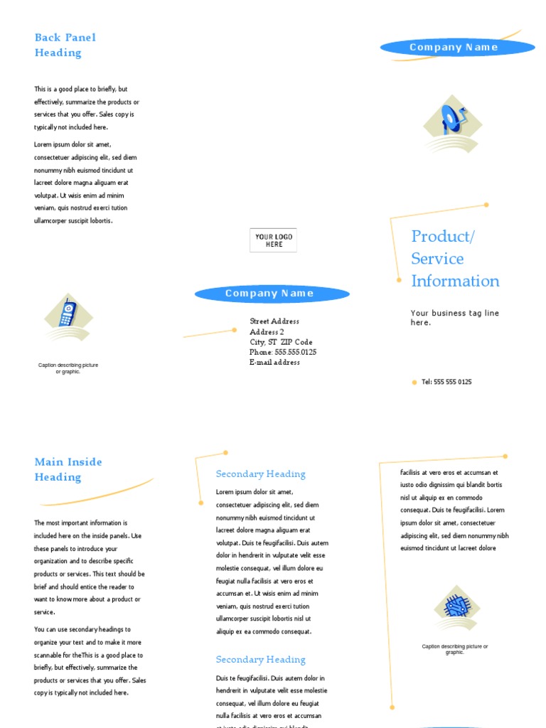 Product/ Service Information: Back Panel Heading | Download Free PDF ...