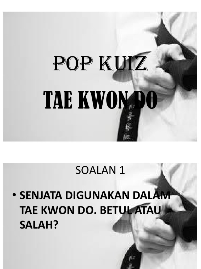 Pop Kuiz Tae Kwon Do | PDF