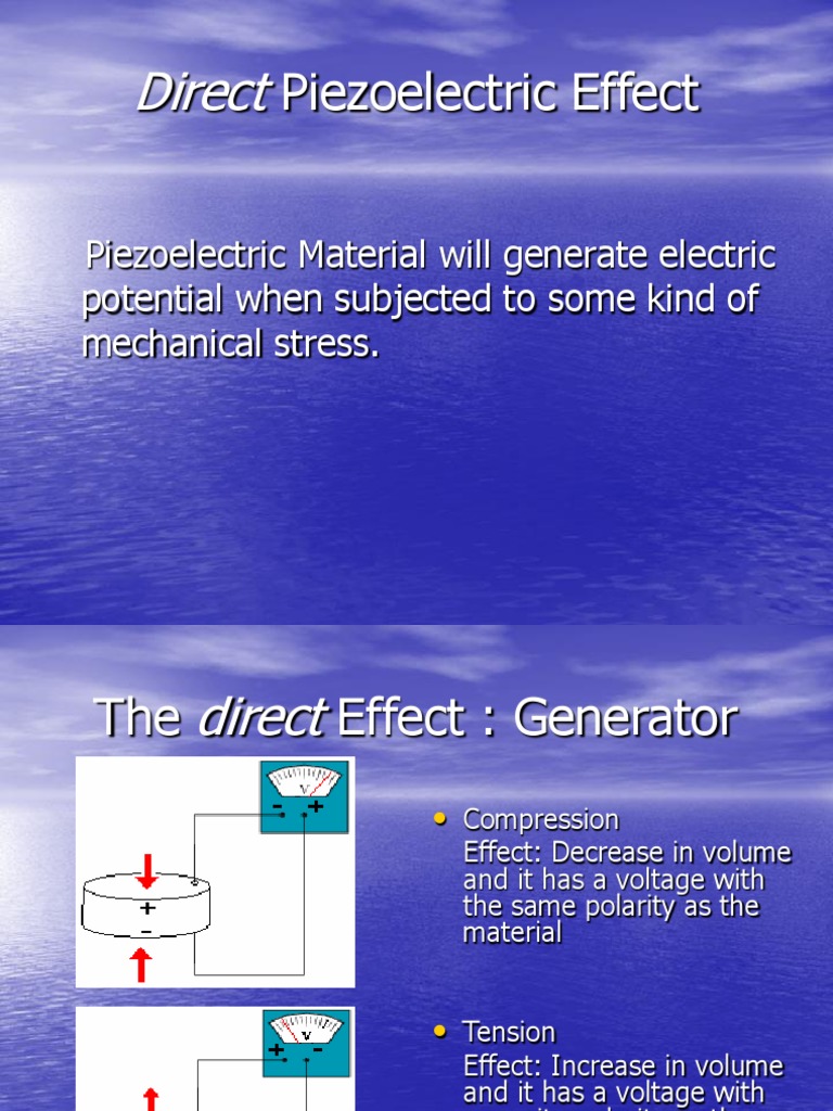 Direct: Piezoelectric Effect | PDF | Piezoelectricity | Applied And ...