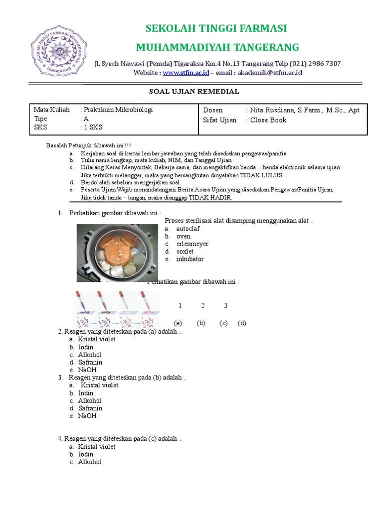 Soal Prakt. Mikrobiologi Dan Virologi | PDF