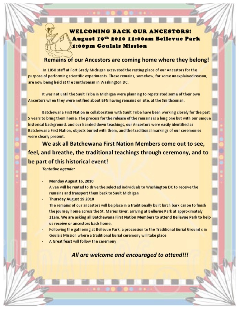 Batchewana First Nation To Repatriate Remains of Ancestors Dug Up and ...