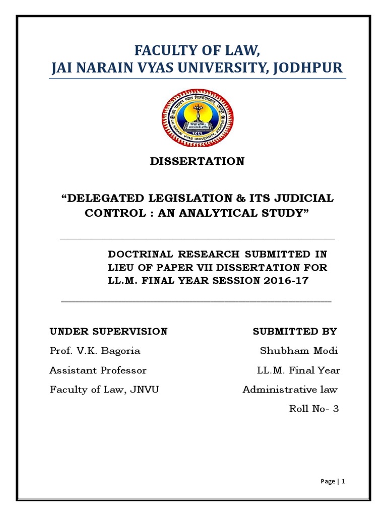 Final Dissertation LLM Final | PDF | Constitution | By Law