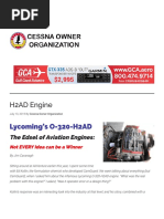 Lycoming O-540 Engine Specs | PDF | Engines | Cylinder (Engine)
