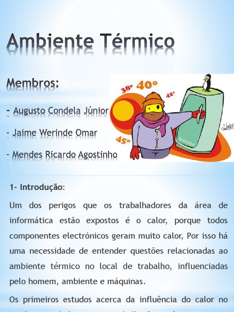 HST - Ambiente Térmico | PDF | Calor | Ar condicionado
