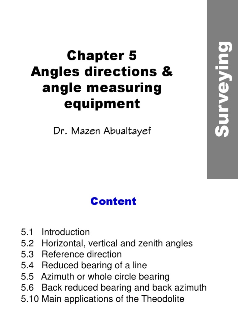 04 Angles Directions and Angle Measuring Equipment | PDF | Surveying ...