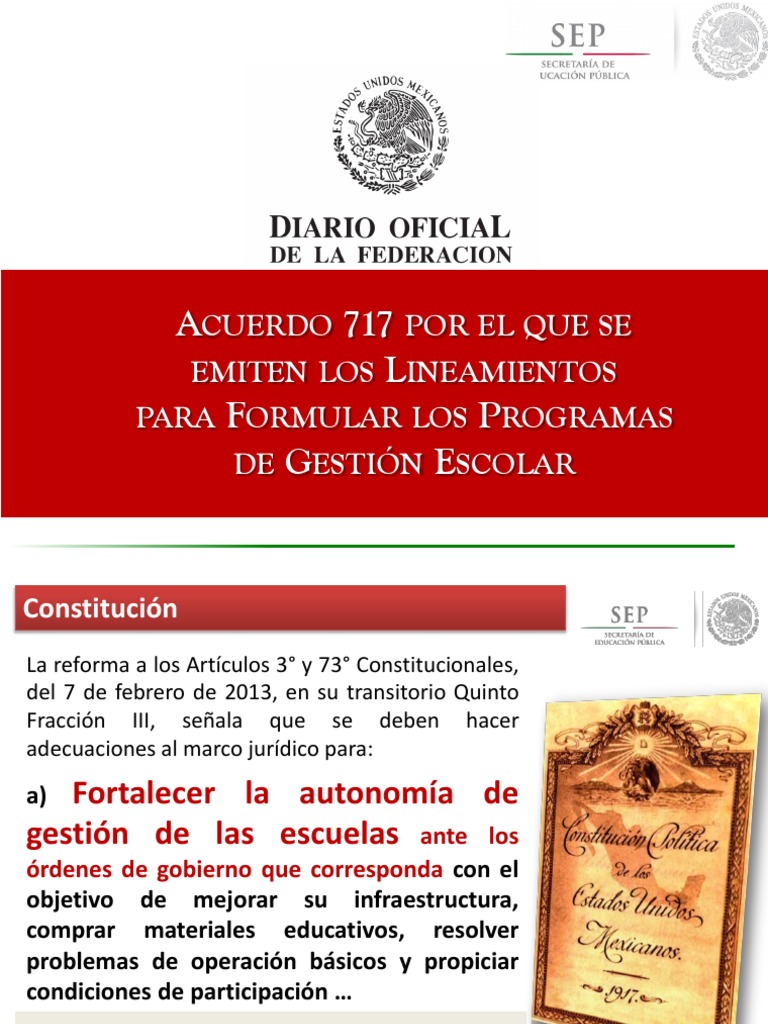 Acuerdo 717 PDF | PDF | Educación primaria | Federación