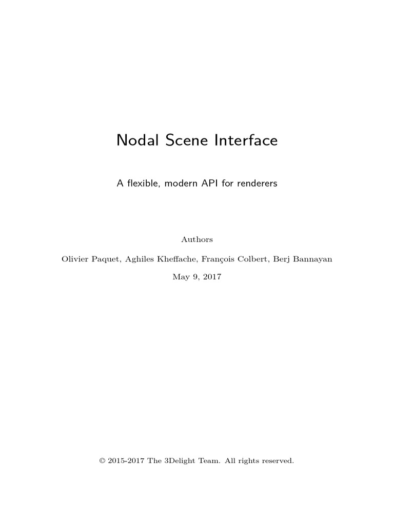 Nodal Scene Interface | PDF | Parameter (Computer Programming ...