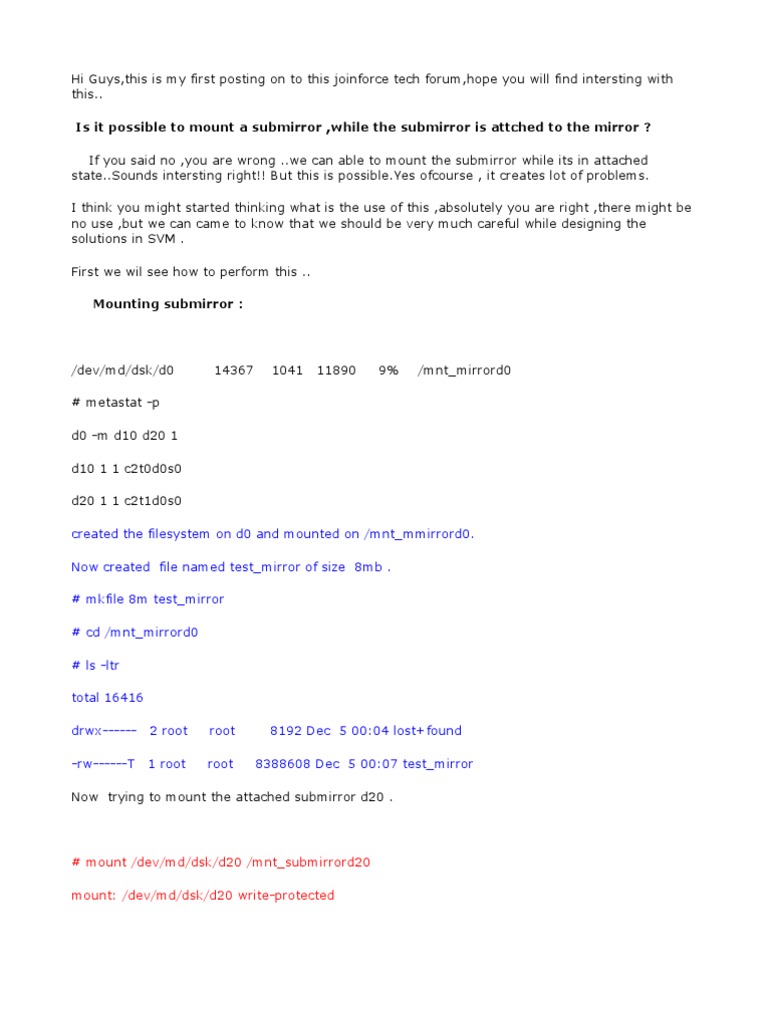 Solaris Volume Manager Case Study | PDF | File System | Data