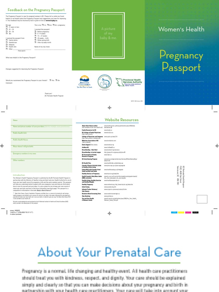 Feedback on Pregnancy Passport Program | PDF | Childbirth | Infants