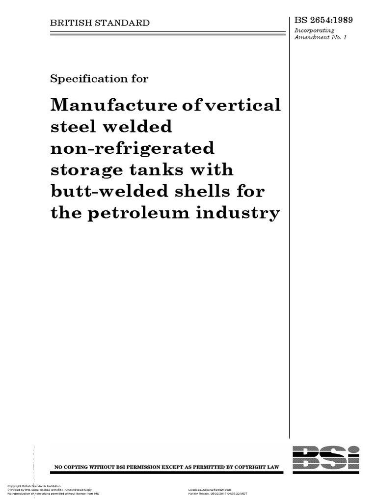 BS 2654 | PDF | Structural Steel | Welding