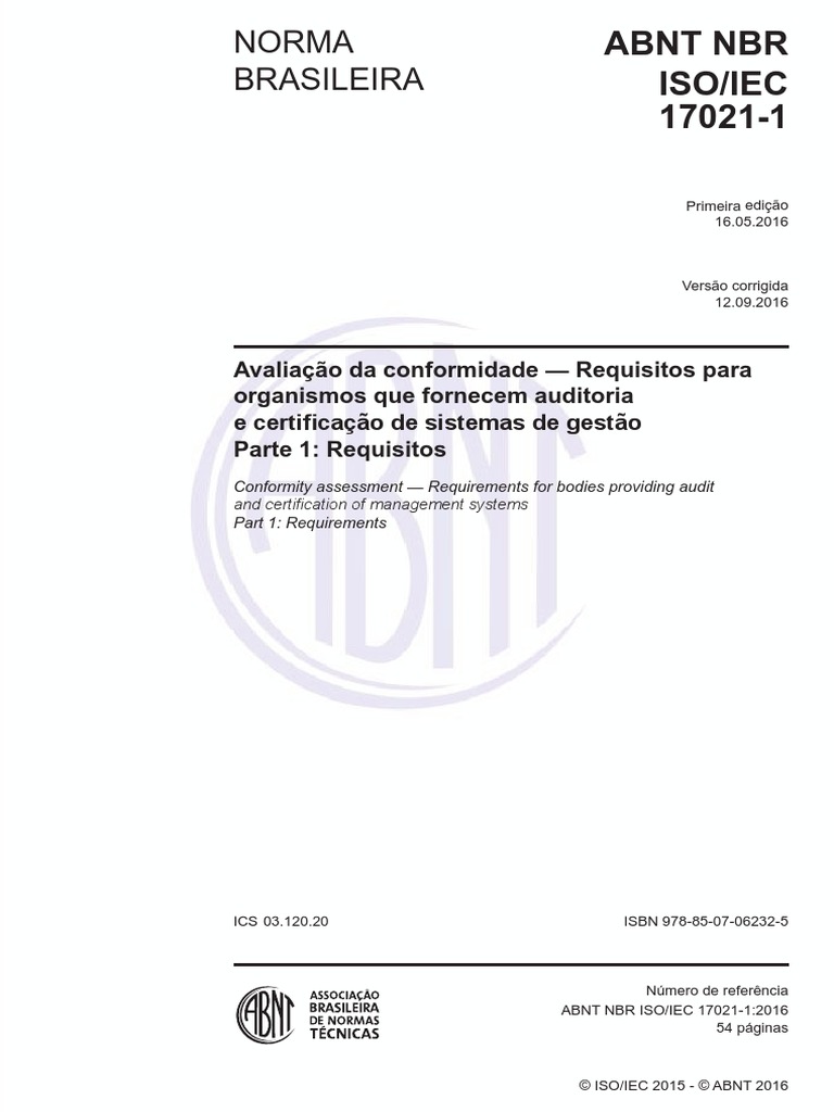 ISO 17021 2016 - Treinamento | PDF