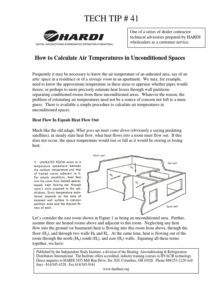 41 How To Calculate Air Temp in Unconditioned Spaces PDF | PDF