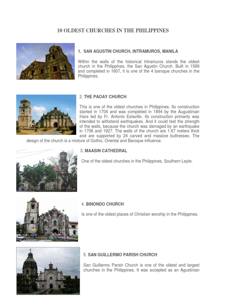 10 Oldest Churches in The Philippines | PDF | Catholic Church