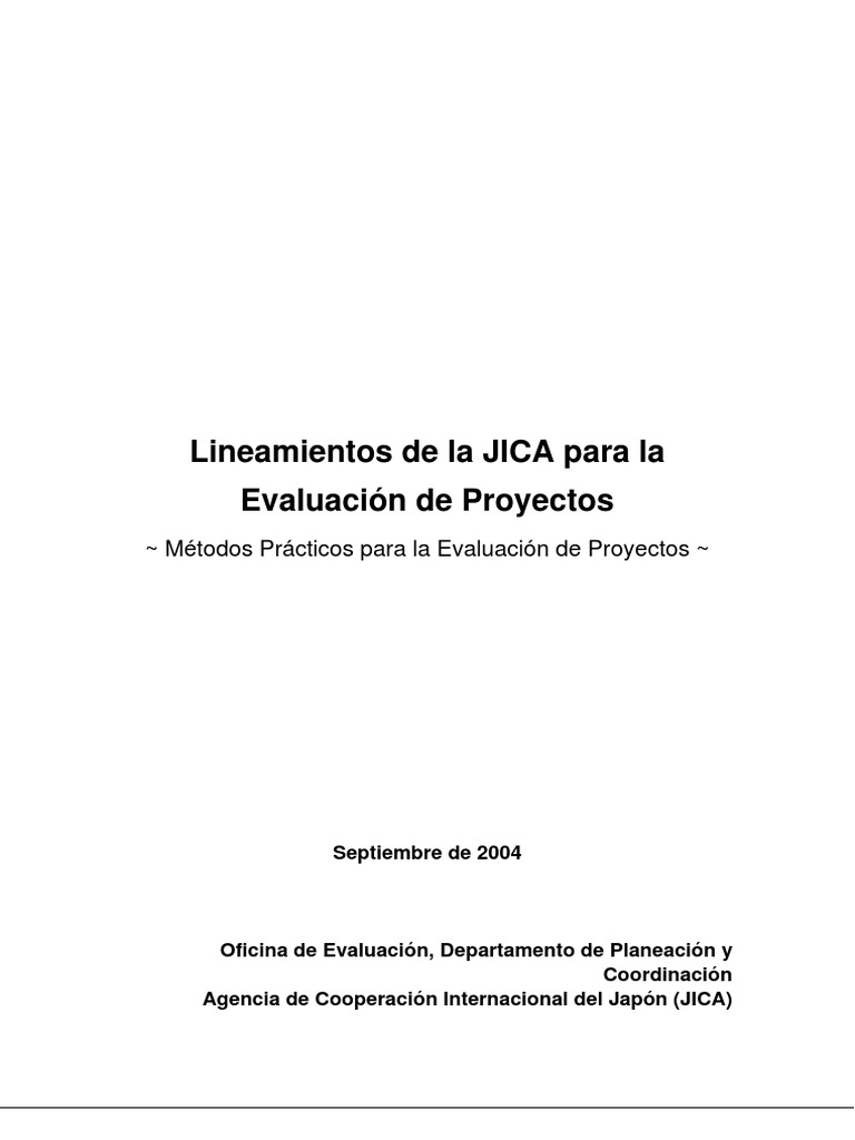JICA Ev Proyectos | Descargar gratis PDF | Planificación | Toma de decisiones