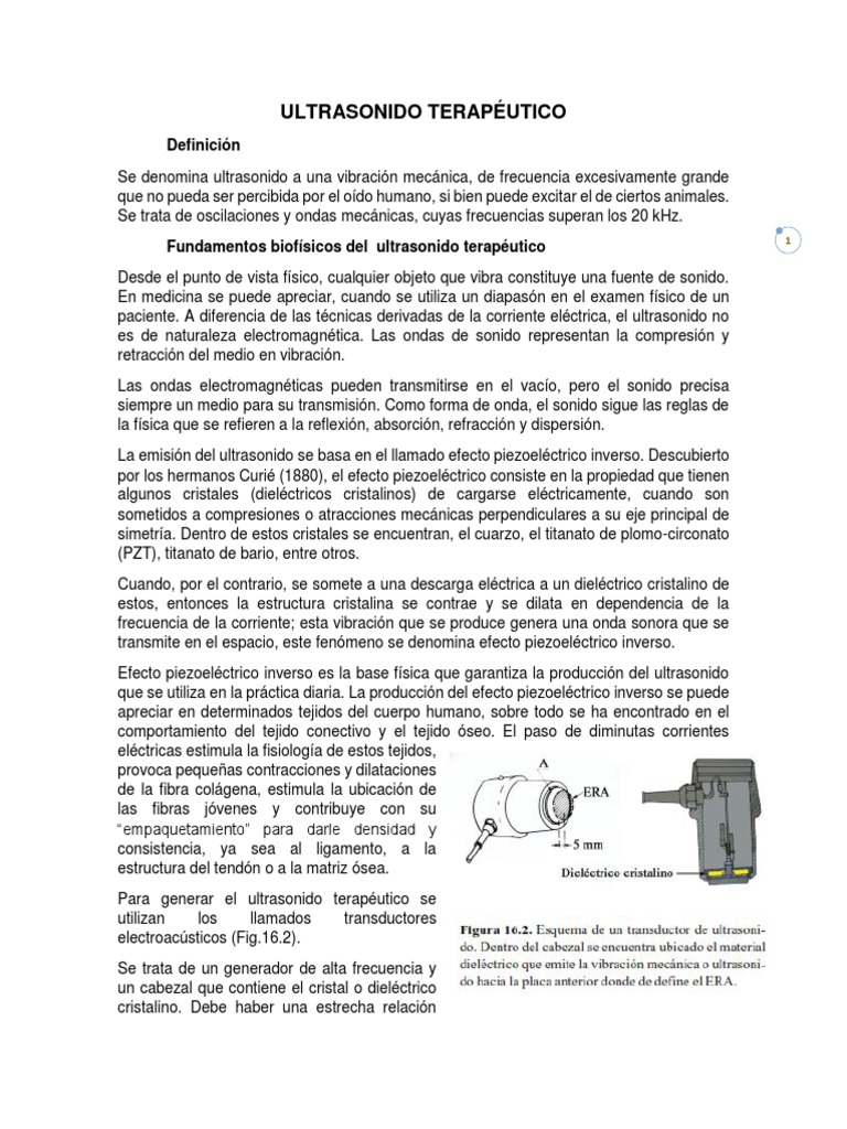 Ultrasonido Terapéutico | Descargar gratis PDF | Ultrasonido | Sonido
