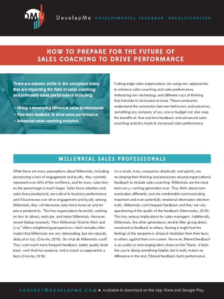 DevelapMe - How To Prepare For The Future of Sales Coaching To Drive ...
