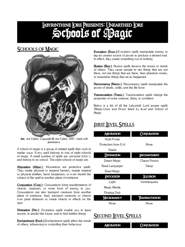 LL - Schools of Magic | PDF | Mythological Powers | Paranormal