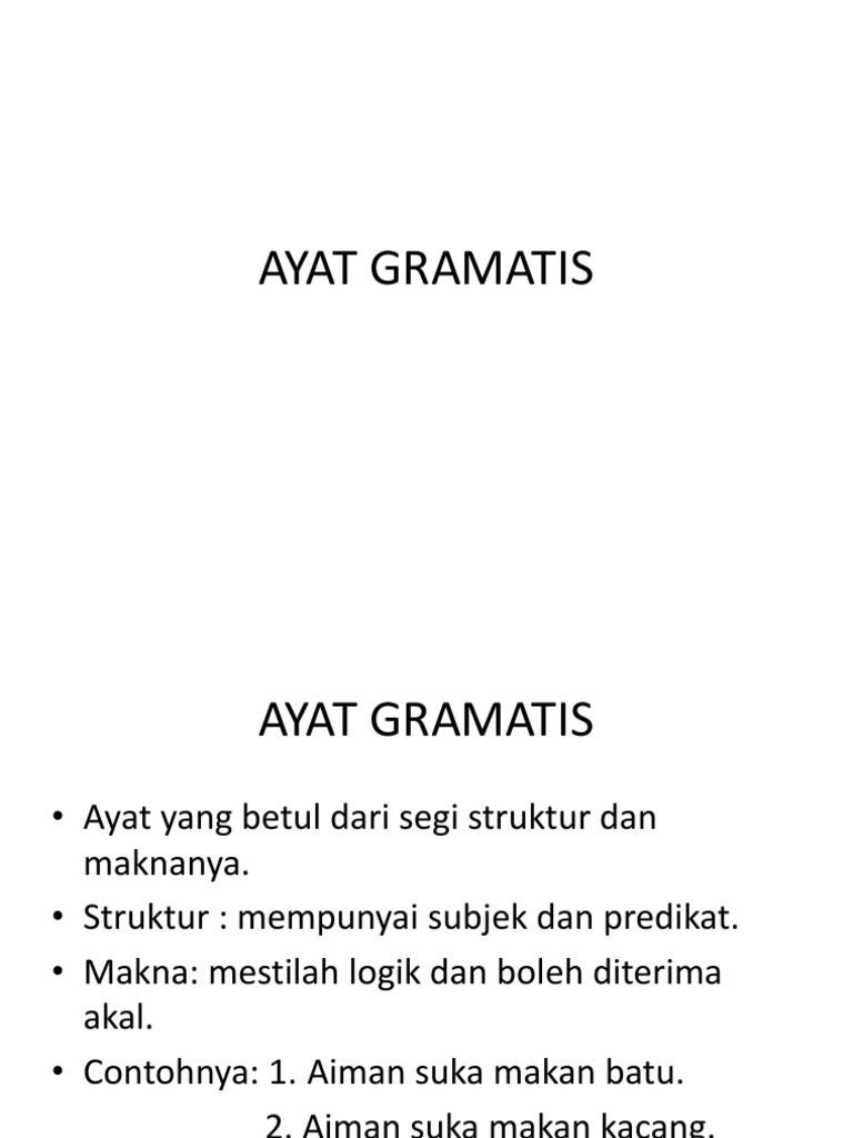 Ayat Gramatis | PDF