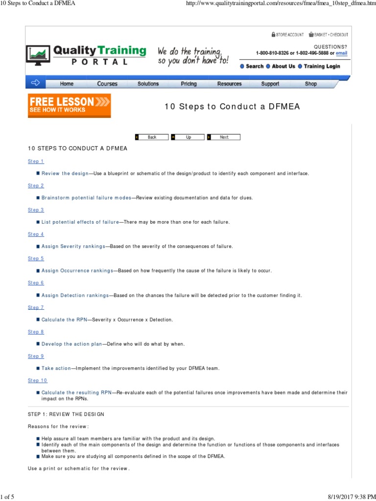 10 Steps To Conduct A DFMEA | PDF | Systems Engineering | Systems Science