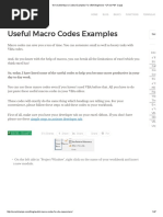 Top 100 Useful Excel MACRO CODES Examples (VBA Library) + PDF | PDF | Microsoft Excel | Visual ...