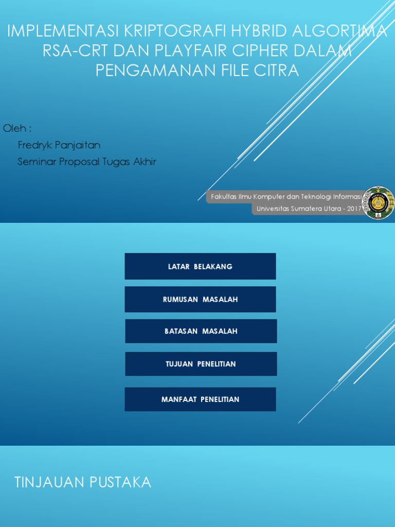 Implementasi Kriptografi Hybrid Algortima Rsa Crt Dan Playfair Cipher Pdf 