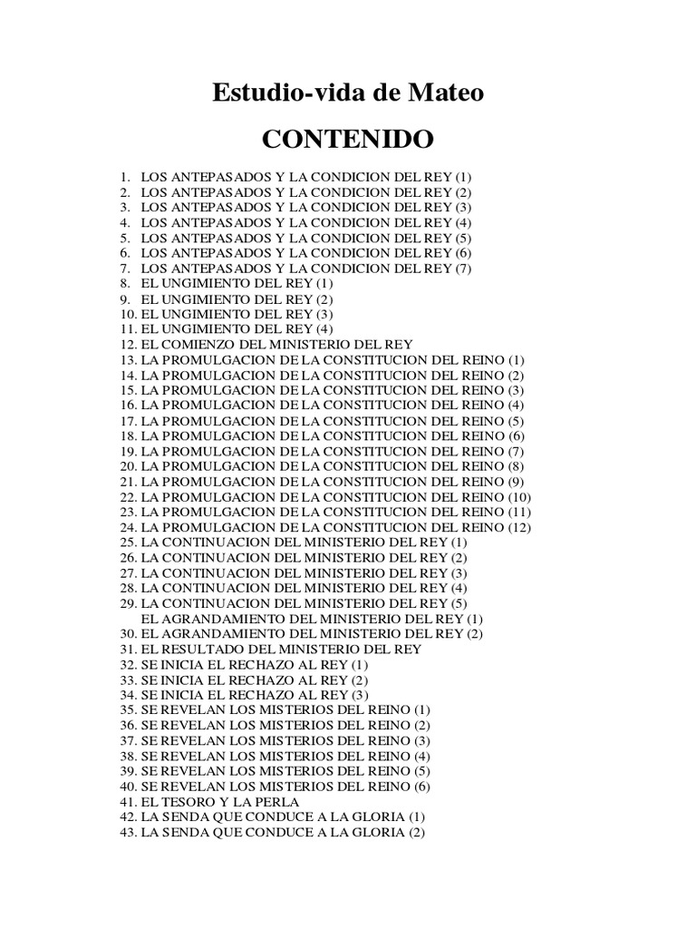 Estudio Vida de Mateo Witness Lee PDF | PDF | Jacob | Ismael