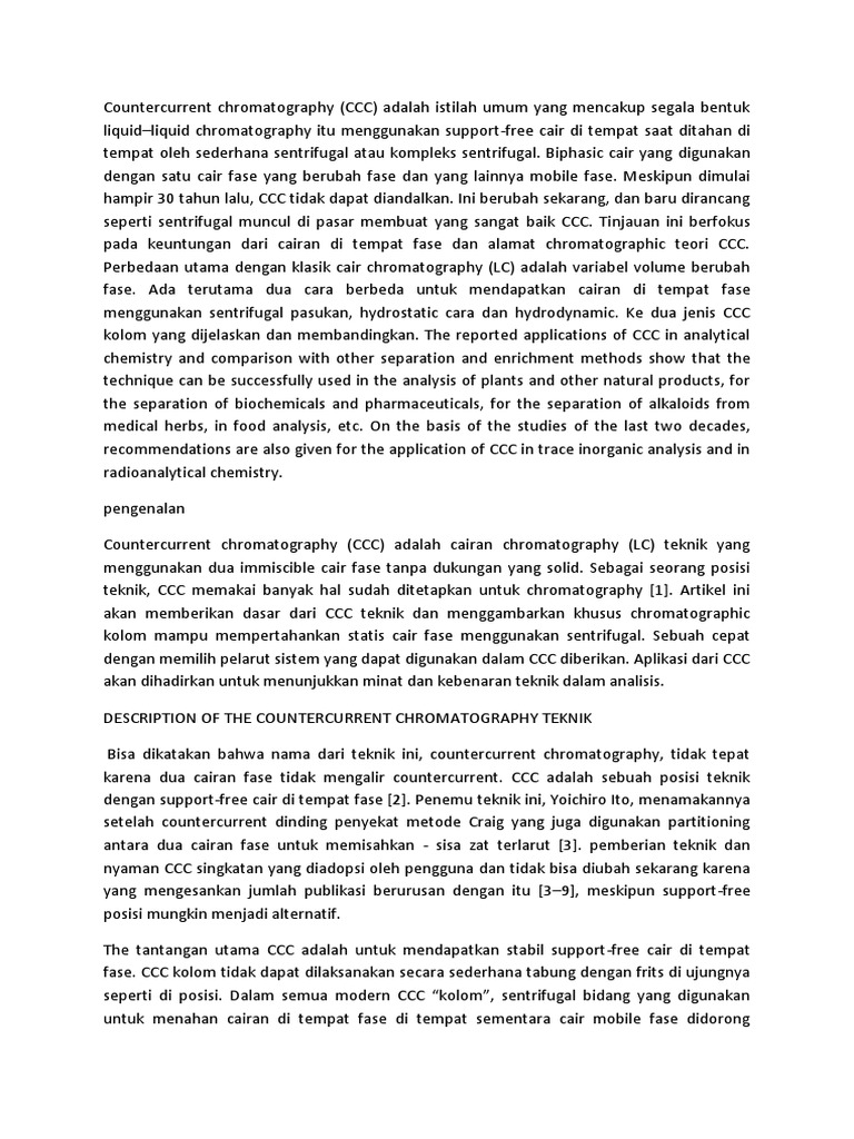 Countercurrent Chromatography | PDF