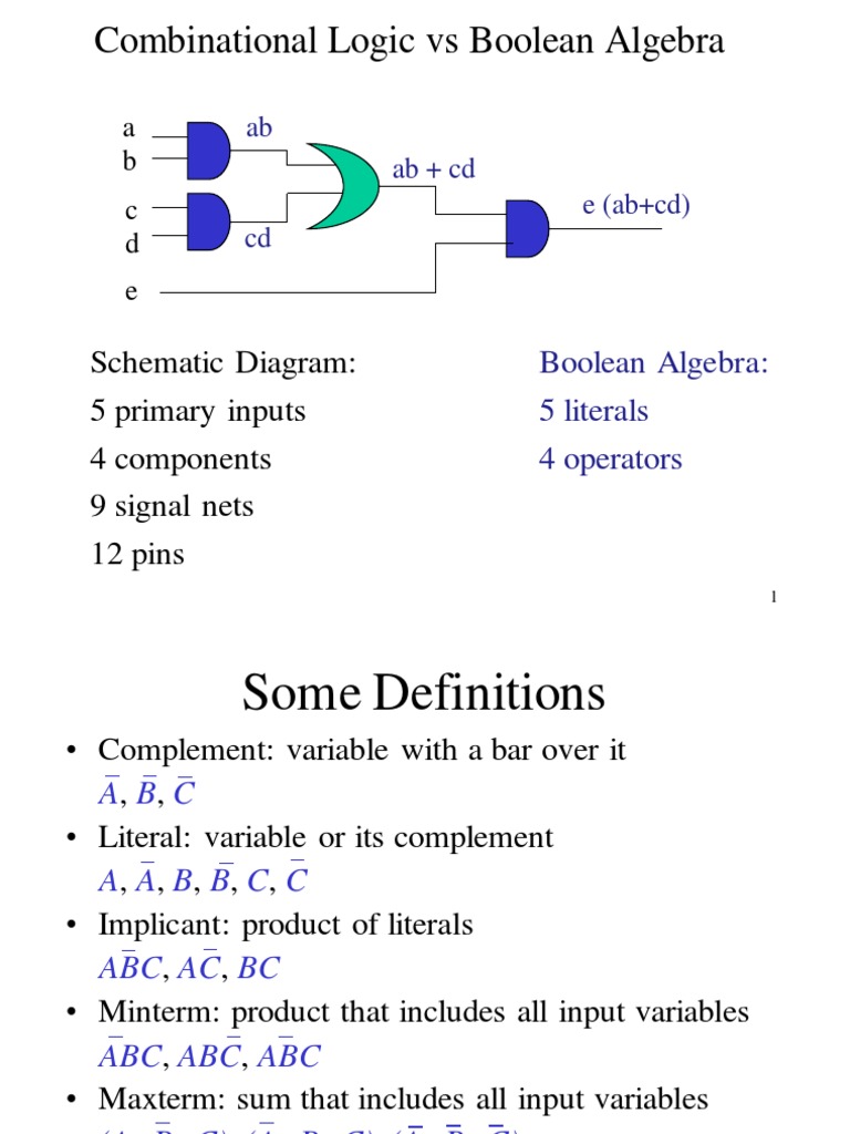 Introductory Workshop To 8051 - Lec1,2. DLD Intro | PDF | Arithmetic | Logic