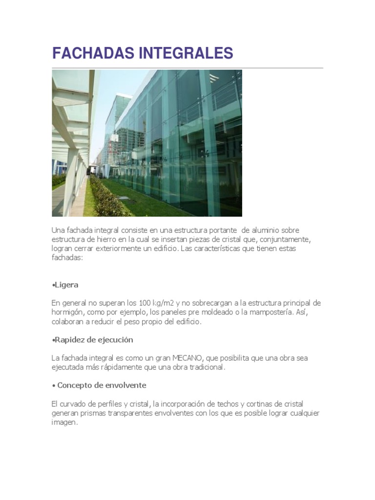Fachadas Integrales | PDF | Aluminio | Acero