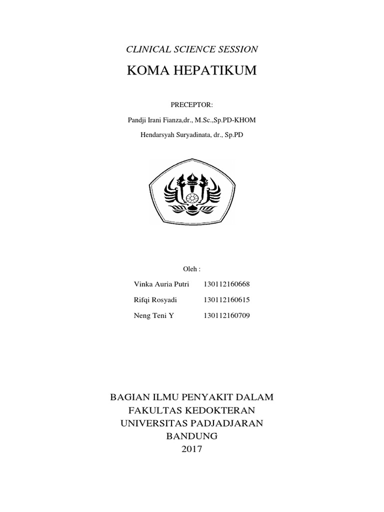 Koma Hepatik: Patogenesis dan Diagnosis | PDF