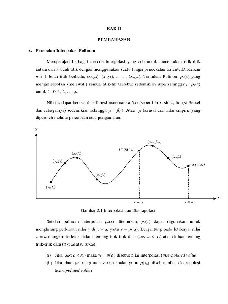 Makalah Interpolasi Linear&Kuadratik | PDF | Metode & Bahan Ajar