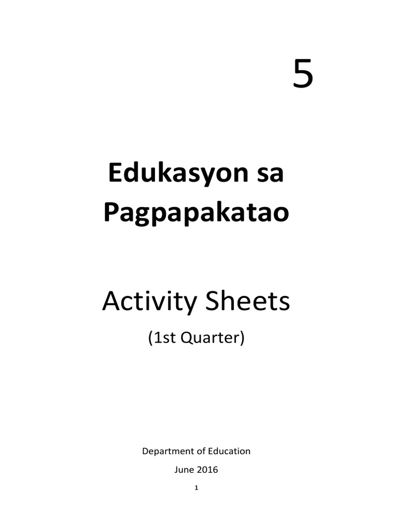 Activity Sheets ESP PDF | PDF
