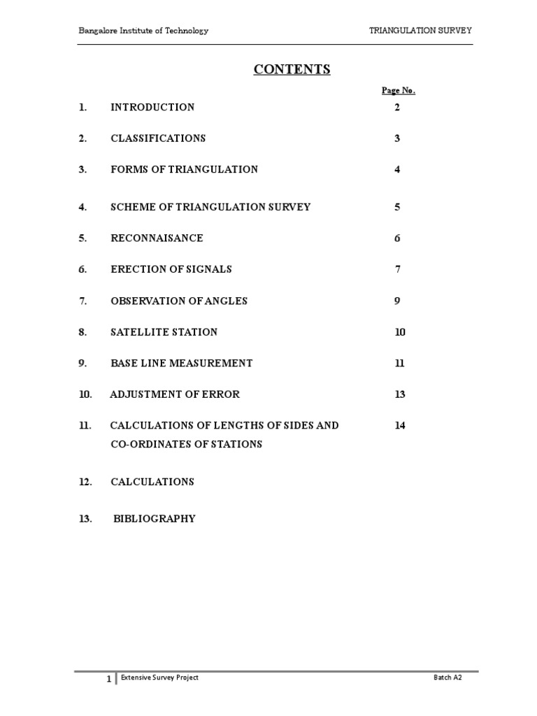 Triangulation Survey | PDF | Surveying | Scientific Observation