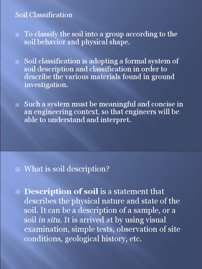 Soil Classification | PDF | Sand | Silt