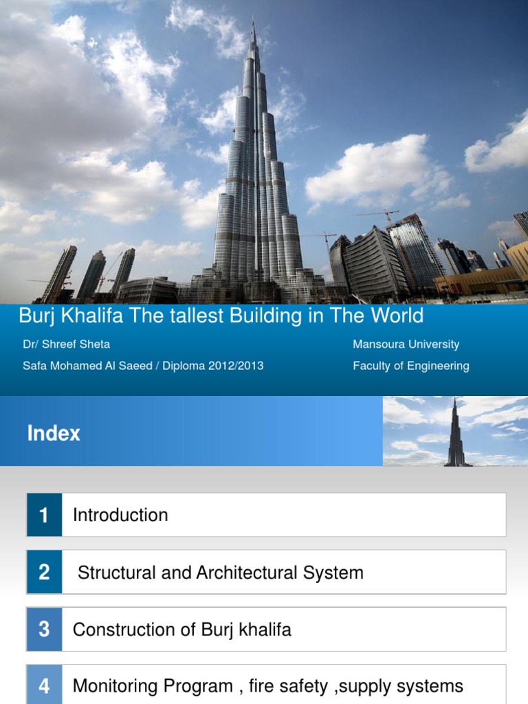 Burj Khalifa: The World's Tallest Building | PDF | Beam (Structure ...