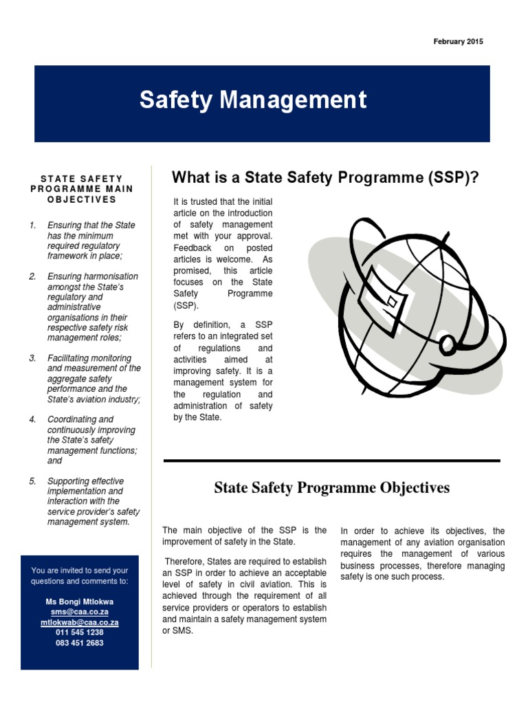 Safety Management: What Is A State Safety Programme (SSP) ? | PDF ...