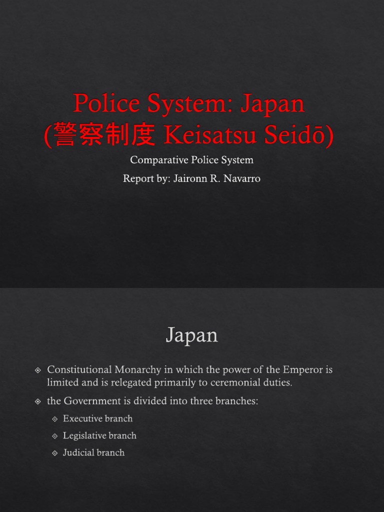 Comparative Police System - Japan